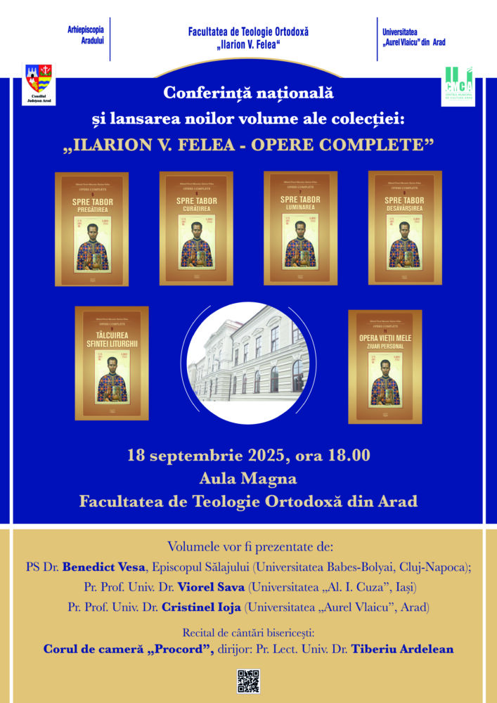 Lansarea de noi volume din colecția „Ilarion Felea – opere complete ...